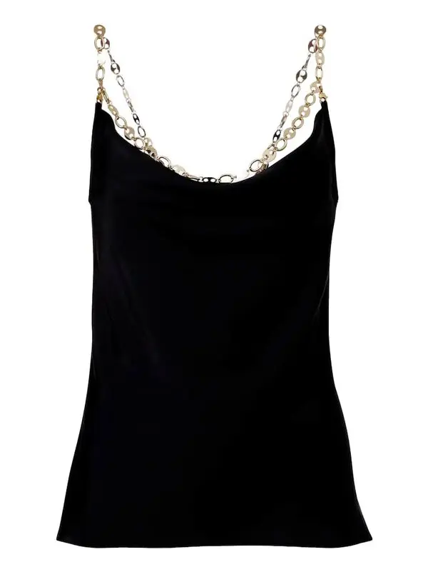 Rabanne Chain-detail Top - Black