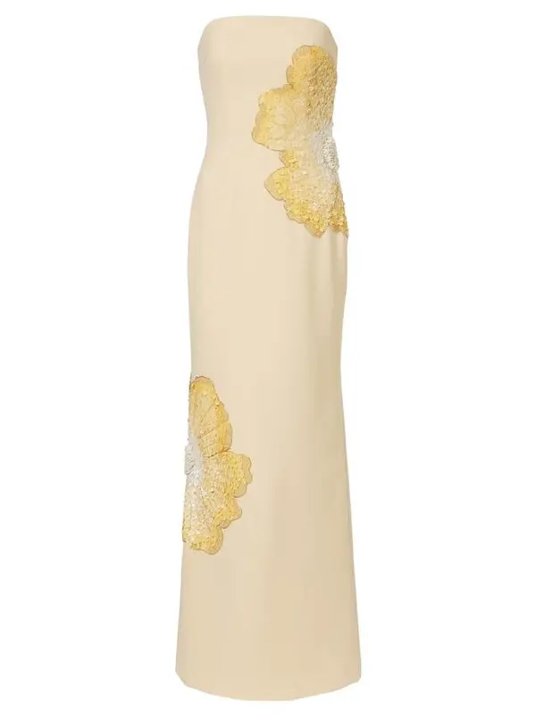 Rebecca Vallance Sequined Gown - Yellow