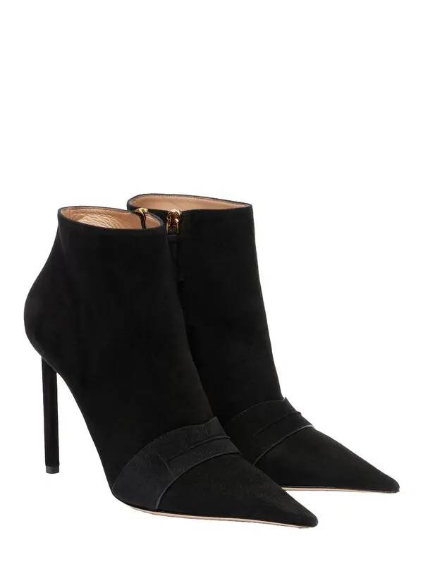 TOM FORD 105 Suede Ankle Boots - Black