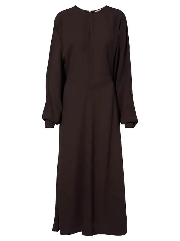 JOSEPH Hills Cutout Crêpe Midi Dress - Brown