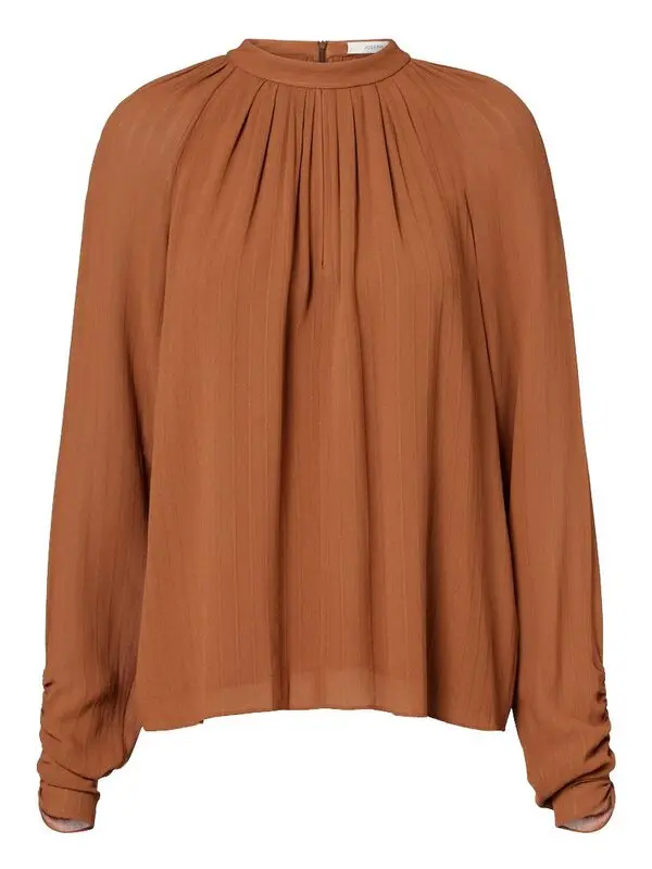 JOSEPH Garcia Draped Blouse - Brown