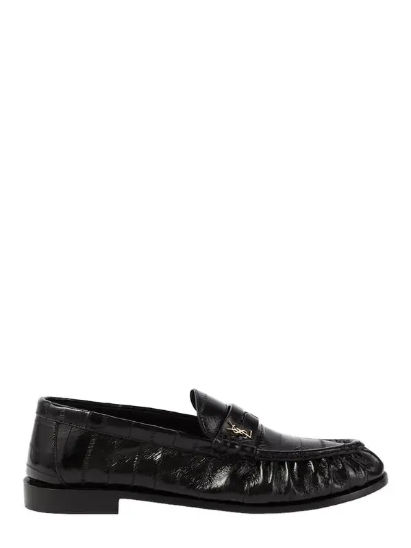 Saint Laurent Le Loafer Leather Penny Loafers - Black