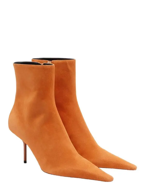 Victoria Beckham Sloan Suede Ankle Boots - Orange