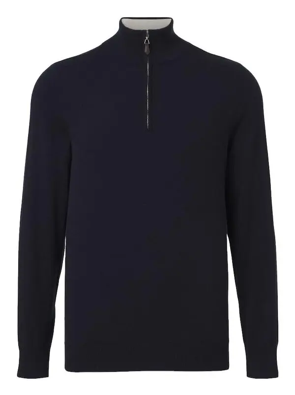 Arch4 Mr Fenchurch Cashmere Half-zip Sweater - Blue