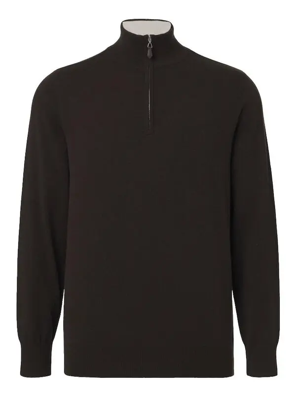 Arch4 Mr Fenchurch Cashmere Half-zip Sweater - Brown