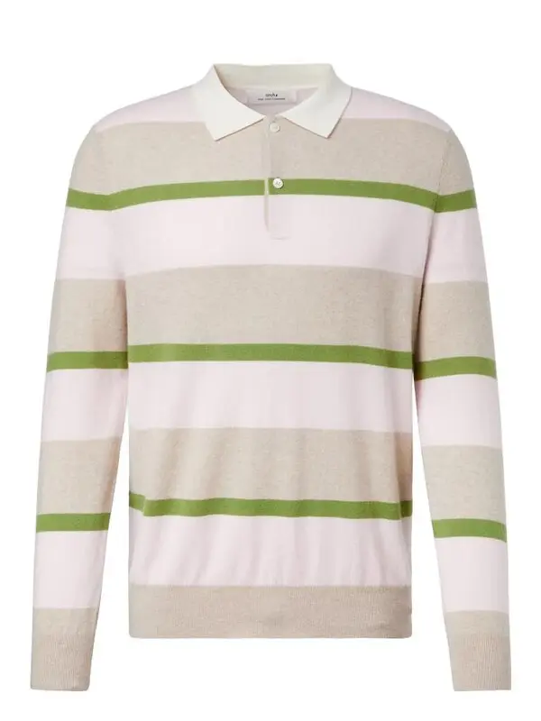 Arch4 Mr. Salvatore Striped Cashmere Polo Sweater - Multicoloured