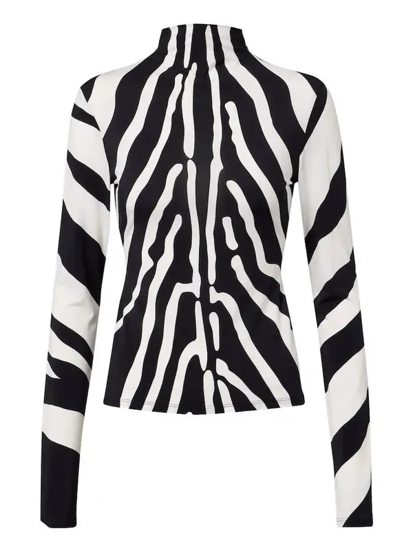 FERRAGAMO Zebra-print Top - Black