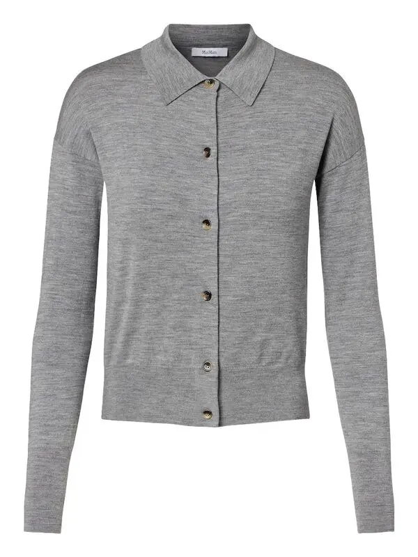 Max Mara Medeola Wool-blend Cardigan - Grey
