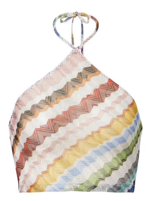 Missoni Halterneck Crop Top - Multicoloured