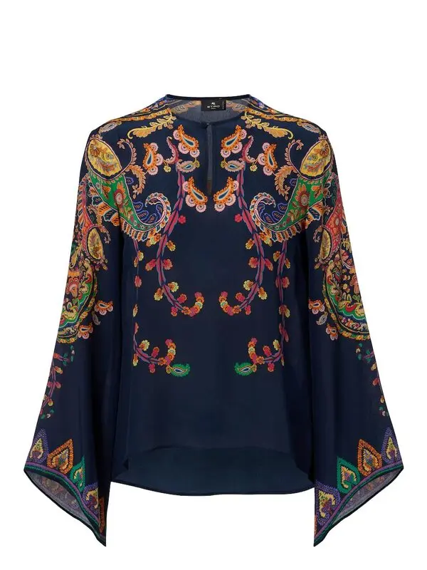 Etro Paisley Printed Silk Blouse - Multicoloured