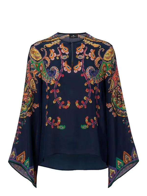 Etro Paisley Printed Silk Blouse - Multicoloured