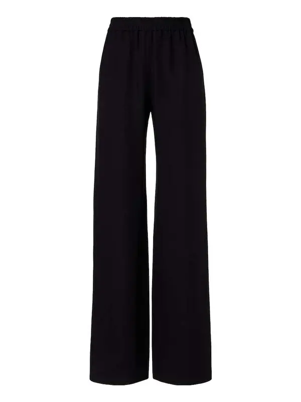 Valentino Garavani Cady Couture Wide-leg Pants - Black