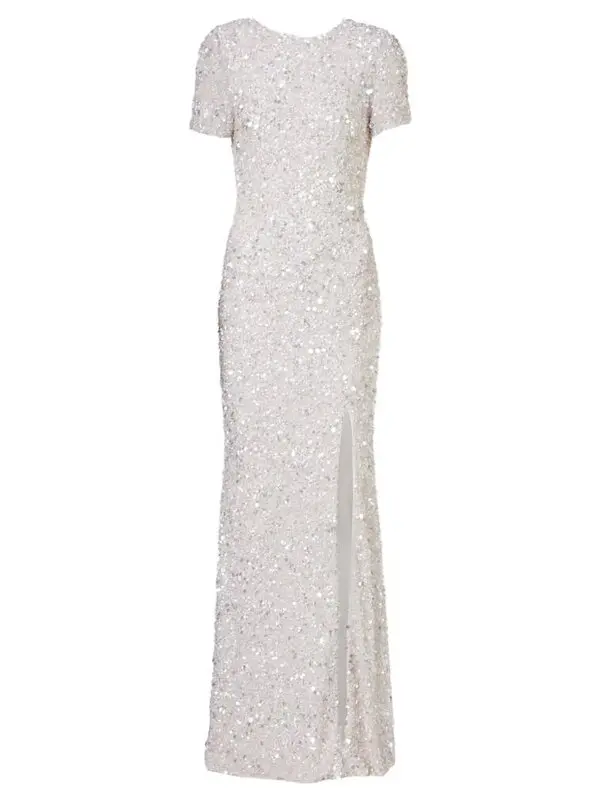Rachel Gilbert Nixie Sequined Gown - White