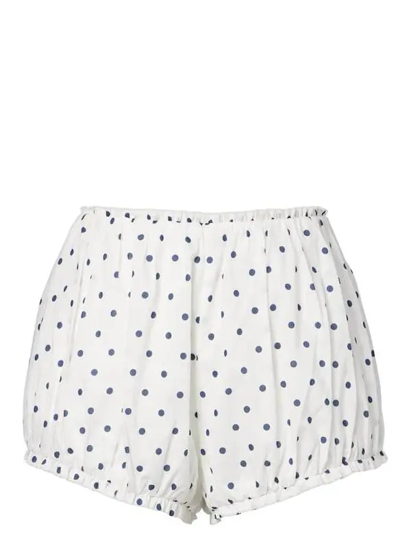 Posse Edie Polka-dot Shorts - White