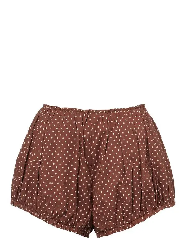 Posse Edie Polka-dot Shorts - Brown