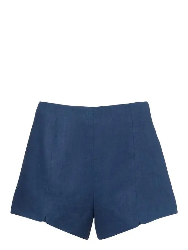 Posse Sabine Linen Shorts - Blue