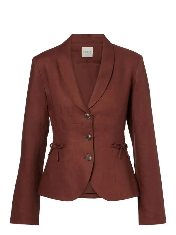Posse Sabine Linen Blazer - Brown