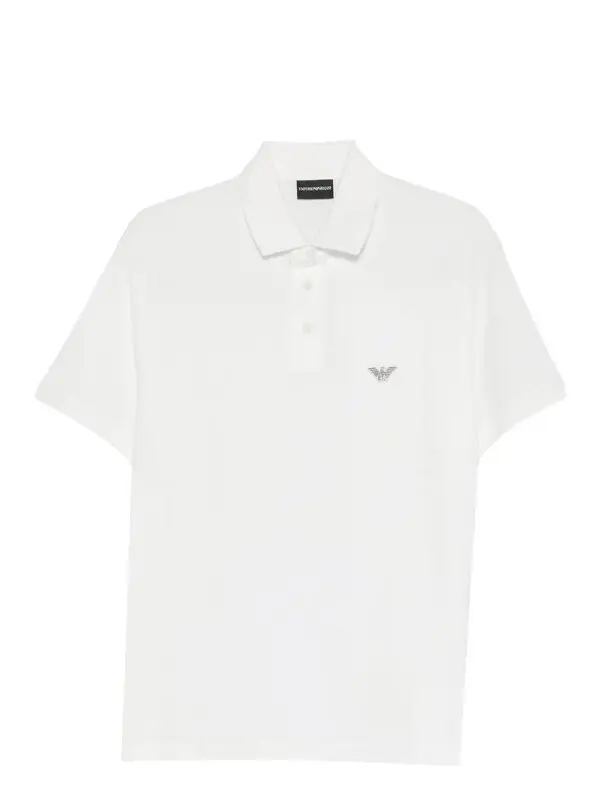 Emporio Armani Logo-embroidered Polo Shirt - White