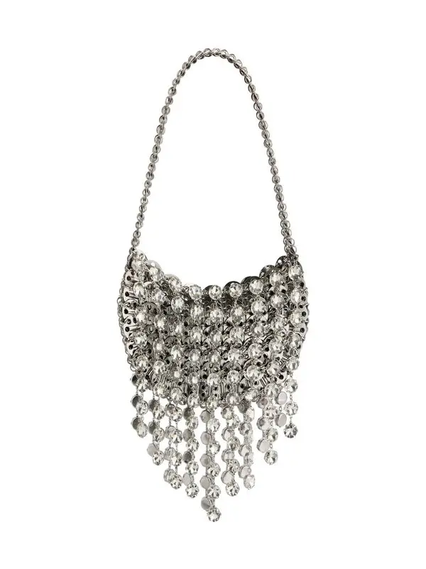 Rabanne Shoulder Bag With Crystal Embellishments - Silver