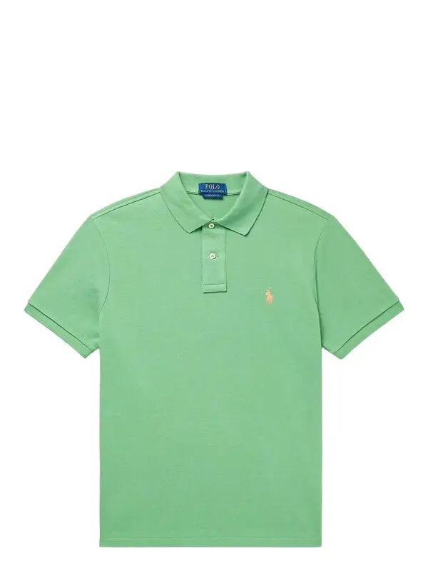 Polo Ralph Lauren Logo-embroidered Cotton-piqué Polo Shirt - Green