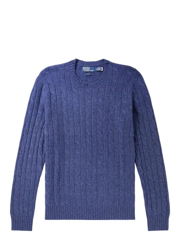 Polo Ralph Lauren Cable-knit Cashmere Sweater - Blue