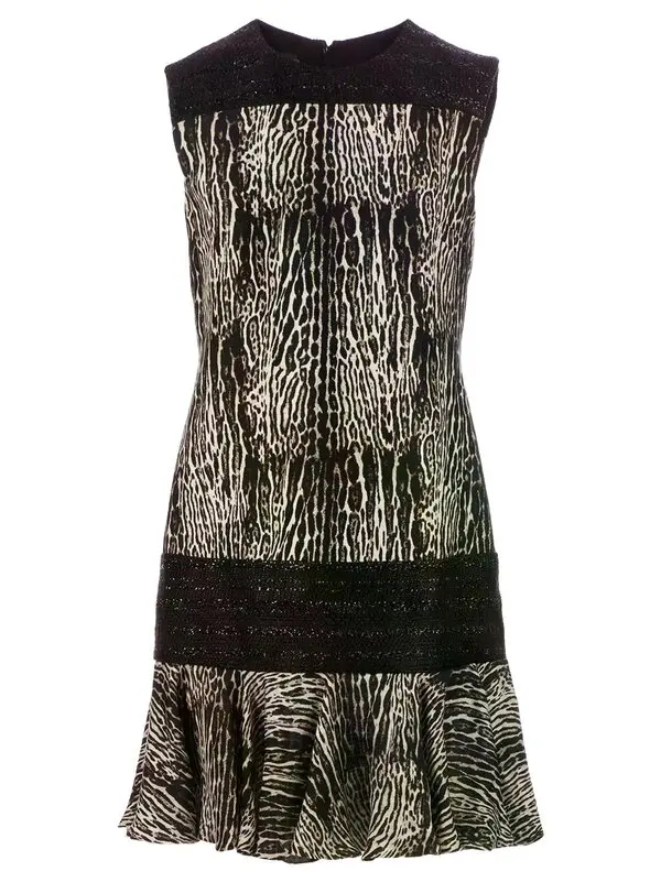 Giambattista Valli Zebra Print Dress - Black