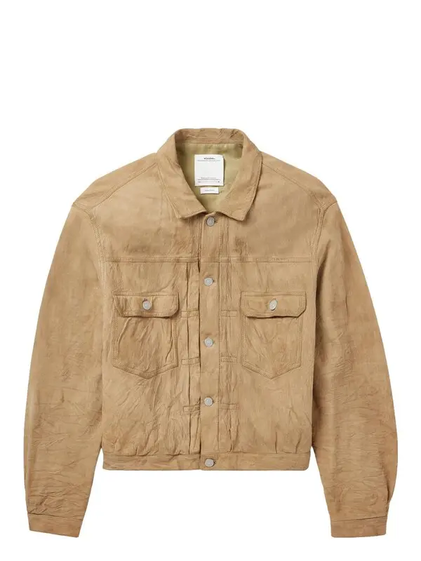 Visvim Suede Trucker Jacket - Neutrals