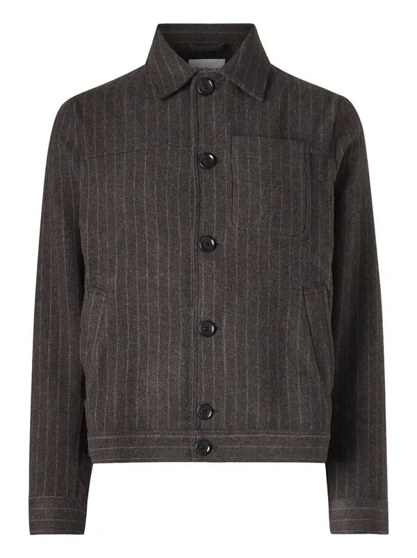Oliver Spencer Buffalo Striped Wool-blend Jacket - Brown