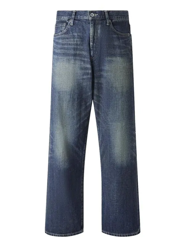 NEIGHBORHOOD Wide-leg Selvedge Denim Jeans - Blue