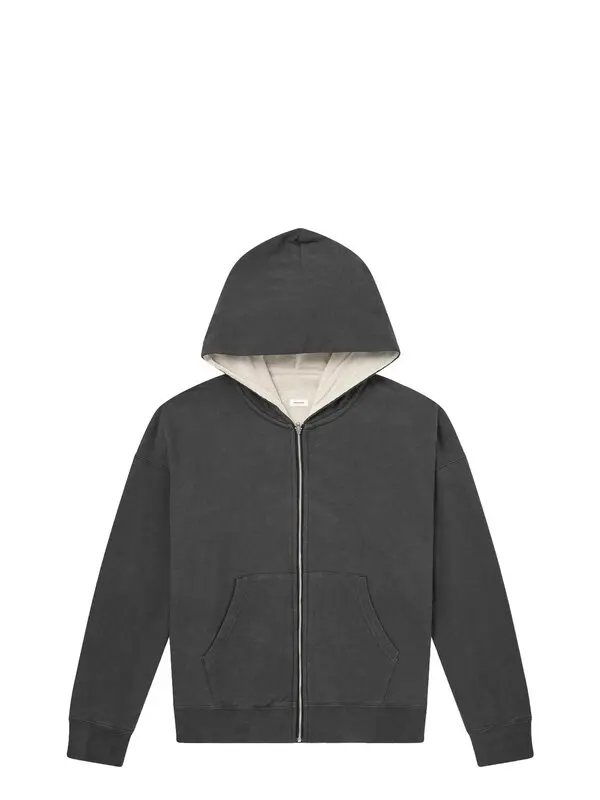 Visvim Cotton-jersey Zip-up Hoodie - Black