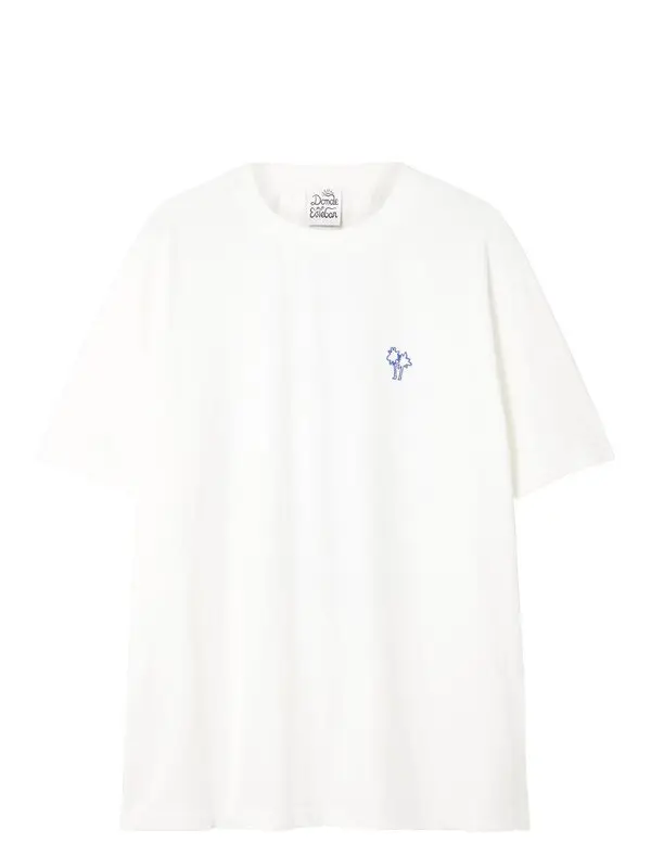 DONDE ESTEBAN Printed Cotton-jersey T-shirt - White