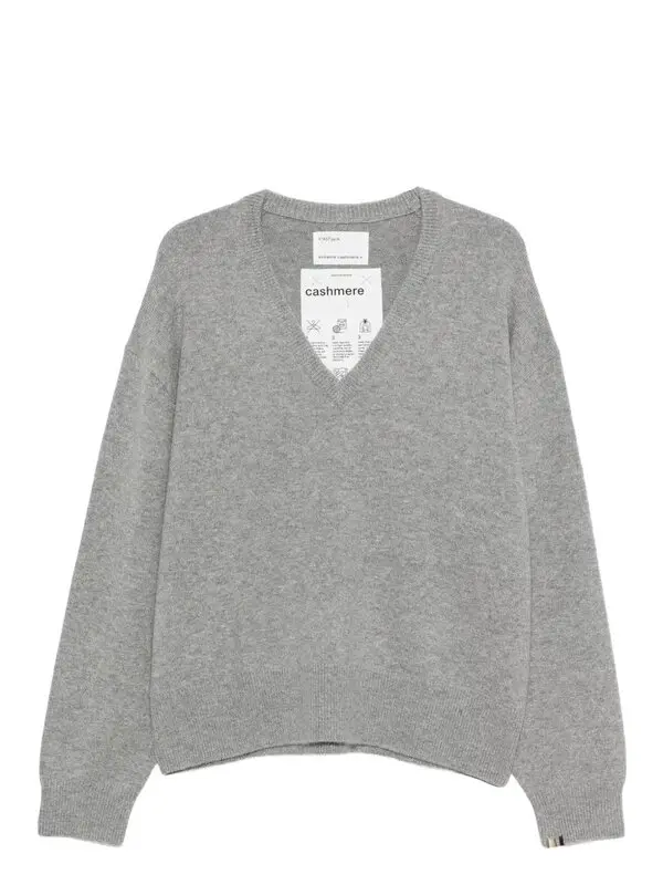 EXTREME CASHMERE X Nº457 Jack Cashmere V-neck Sweater - Grey