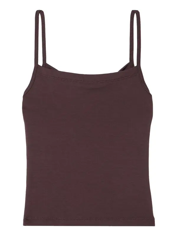 Eterne Stretch-modal Jersey Tank - Brown
