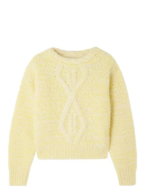 Isabel Marant Dorota Cable-knit Alpaca-blend Sweater - Yellow