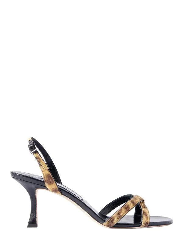 JIMMY CHOO Elsy 70 Leopard-print Slingback Sandals - Animal Print