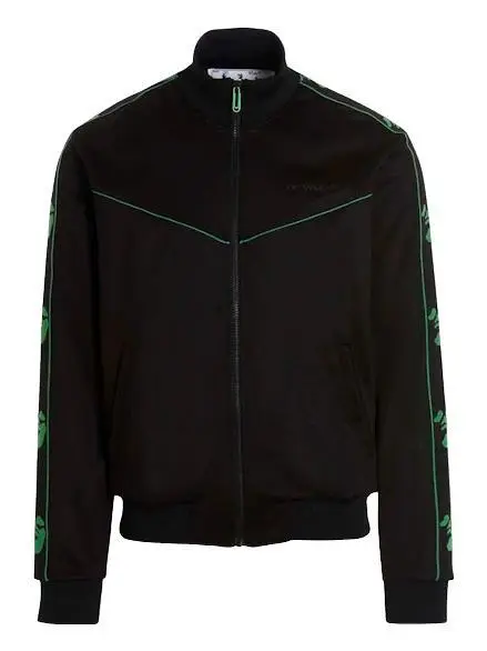 Off-White Face Band Slim Tracktop Jacket - Black