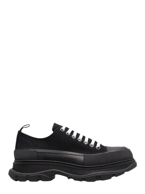 Alexander McQueen Tread Slick Lace Up Sneakers - Black