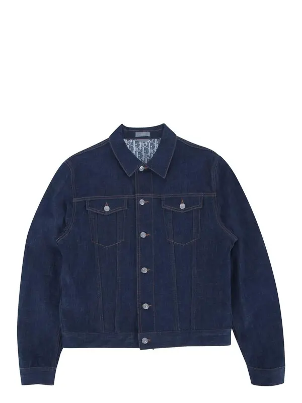 Dior Denim Jacket With Oblique Lining - Blue