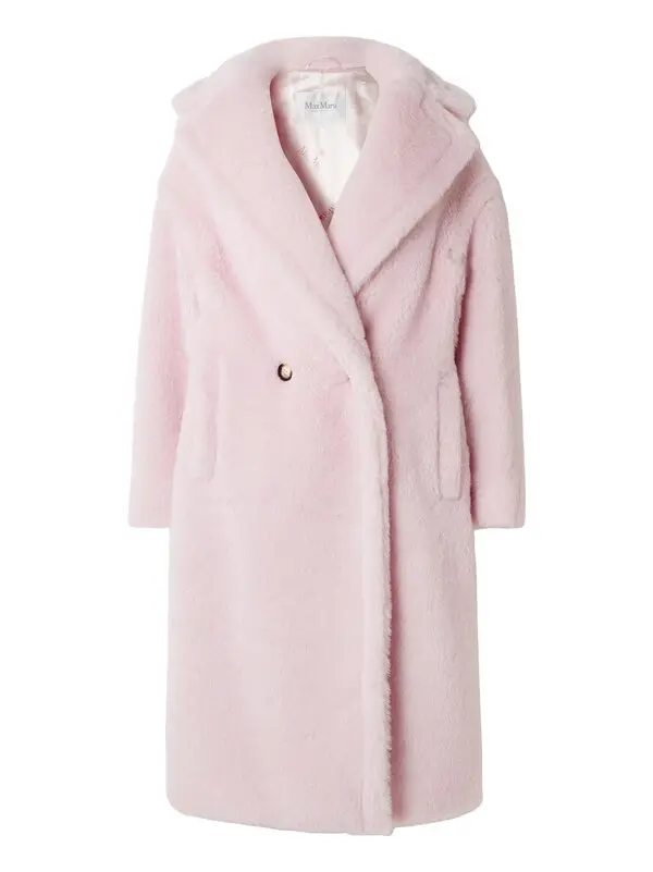 Max Mara Double-breasted Alpaca-blend Coat - Pink