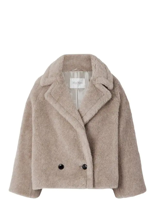 Max Mara Cambusa Double-breasted Alpaca, Cashmere And Silk-blend Coat - Neutrals