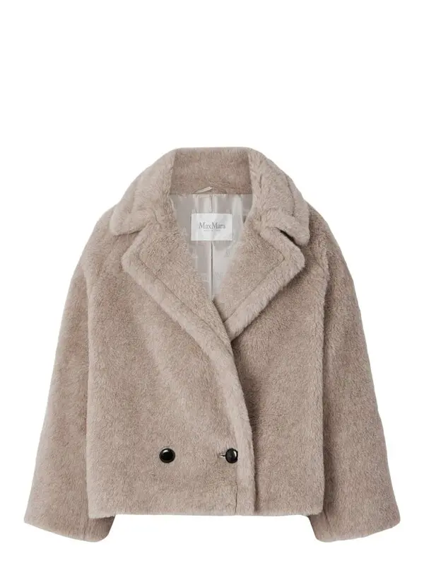 Max Mara Cambusa Double-breasted Alpaca, Cashmere And Silk-blend Coat - Sand