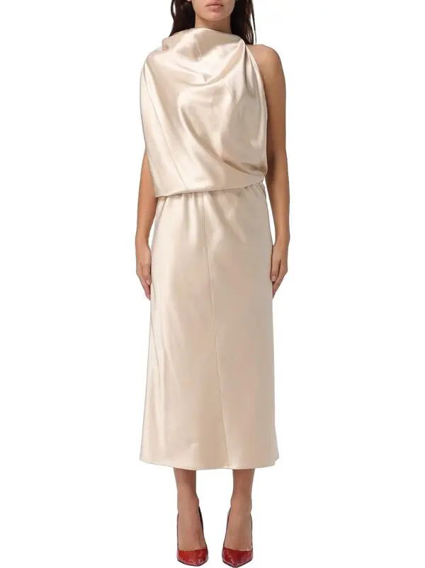 Magda Butrym Sleeveless Draped Dress - Beige