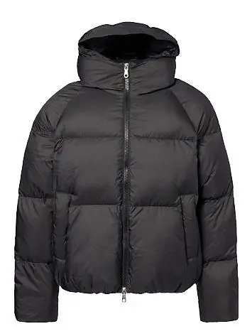 COLE BUXTON Camouflage-pattern Hooded Shell-down Jacket - Black
