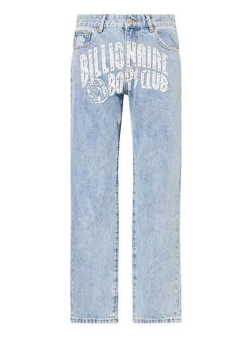 BILLIONAIRE BOYS CLUB Arch Logo Straight-leg Denim Jeans - Light Wash Blue