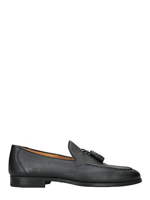 Magnanni Tassel-embellished Leather Loafers - Black