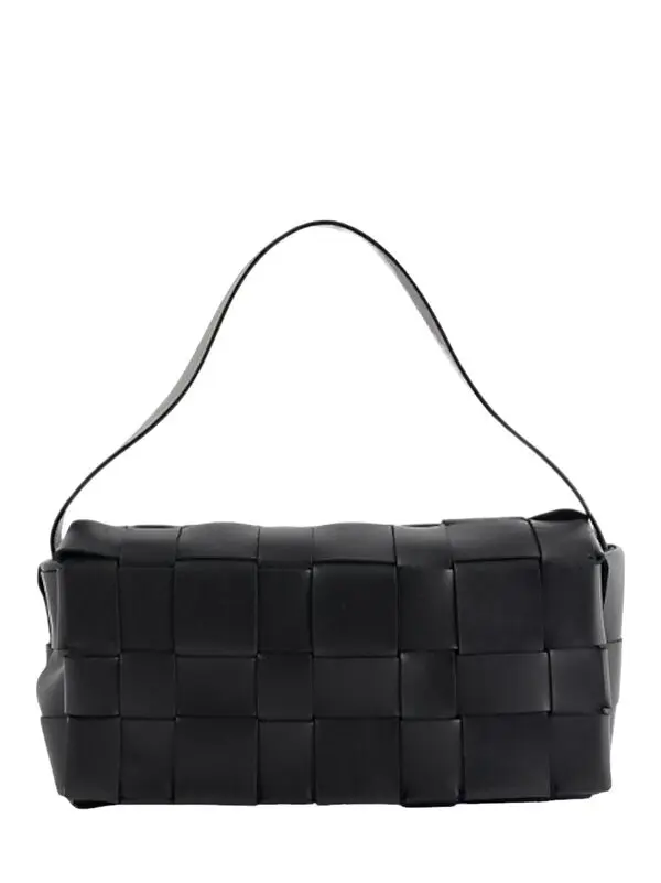 ST. AGNI Envelope Mini Leather Tote Bag - Black