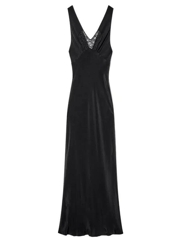 NILI LOTAN Roya Silk Dress - Black