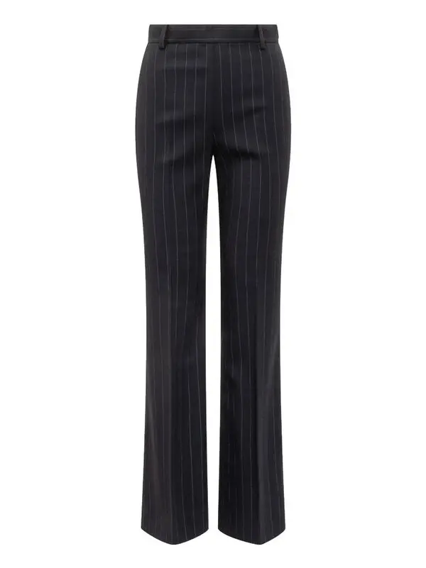 Pinko Straight Leg Pinstripe Trousers - Blue