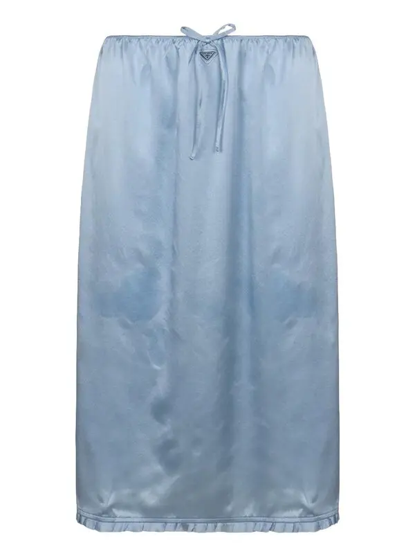 Prada Silk Skirt - Blue