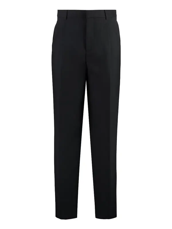 Versace Virgin Wool Trousers - Black